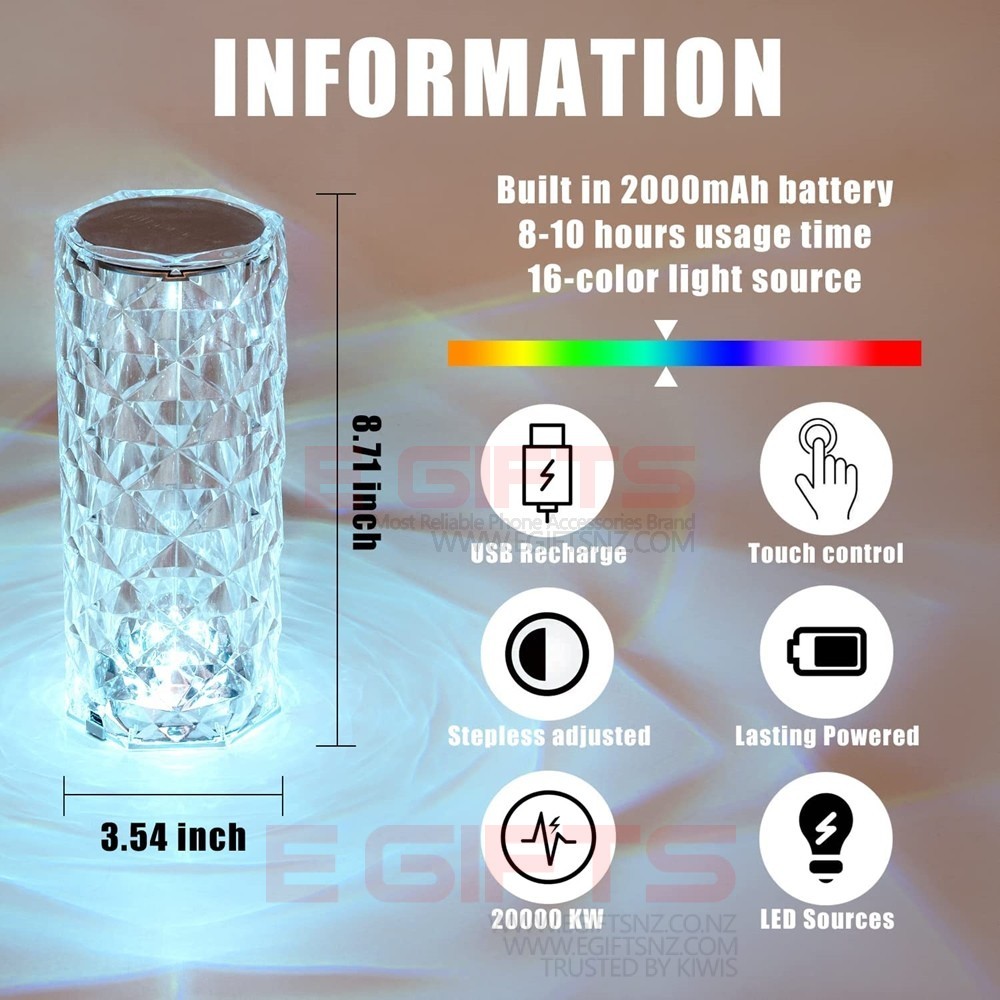 Touching Control Rose Diamond Touch Lamps - EGIFTS Phone Repair