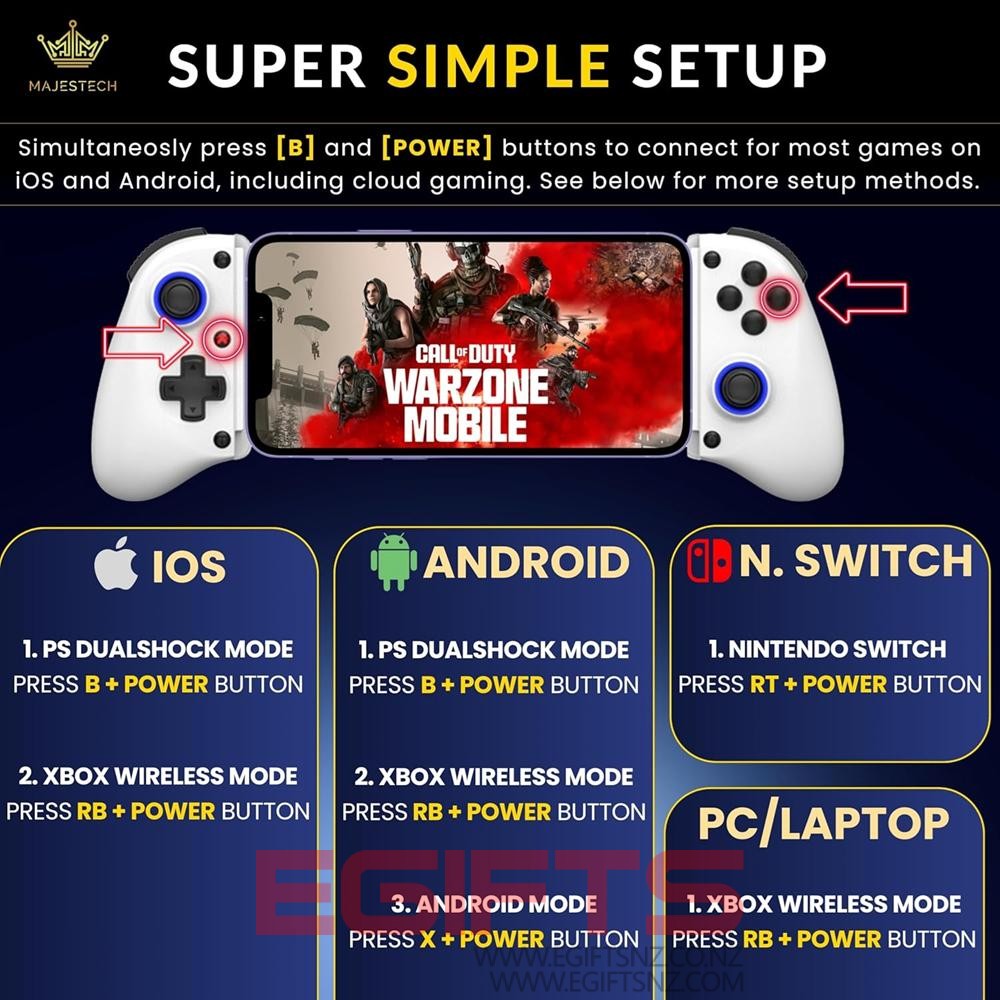D11 Bluetooth Mobile Gaming Controller Apple Android Switch - EGIFTS ...